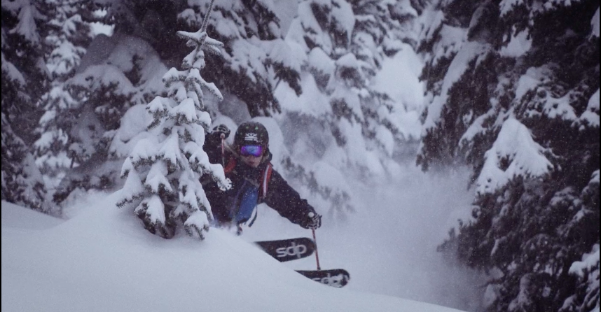 DPS Skis Cinematic - skiing sol mountain lodge bc